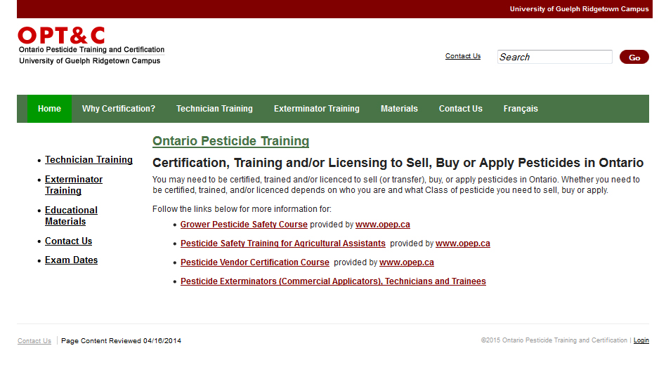 Ontario Pesticide Training and Education - Landscape Ontario